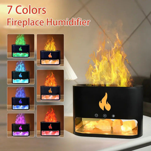 Flame Humidifier and Aroma Diffuser With RGB colors – SouqPakistan
